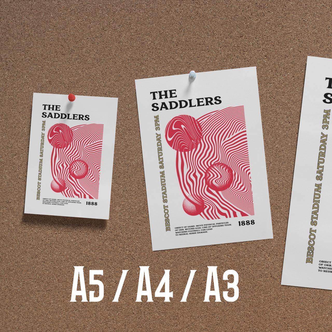 Walsall FC inspired Psychedelic Art A4 print. PRINT... - Depop