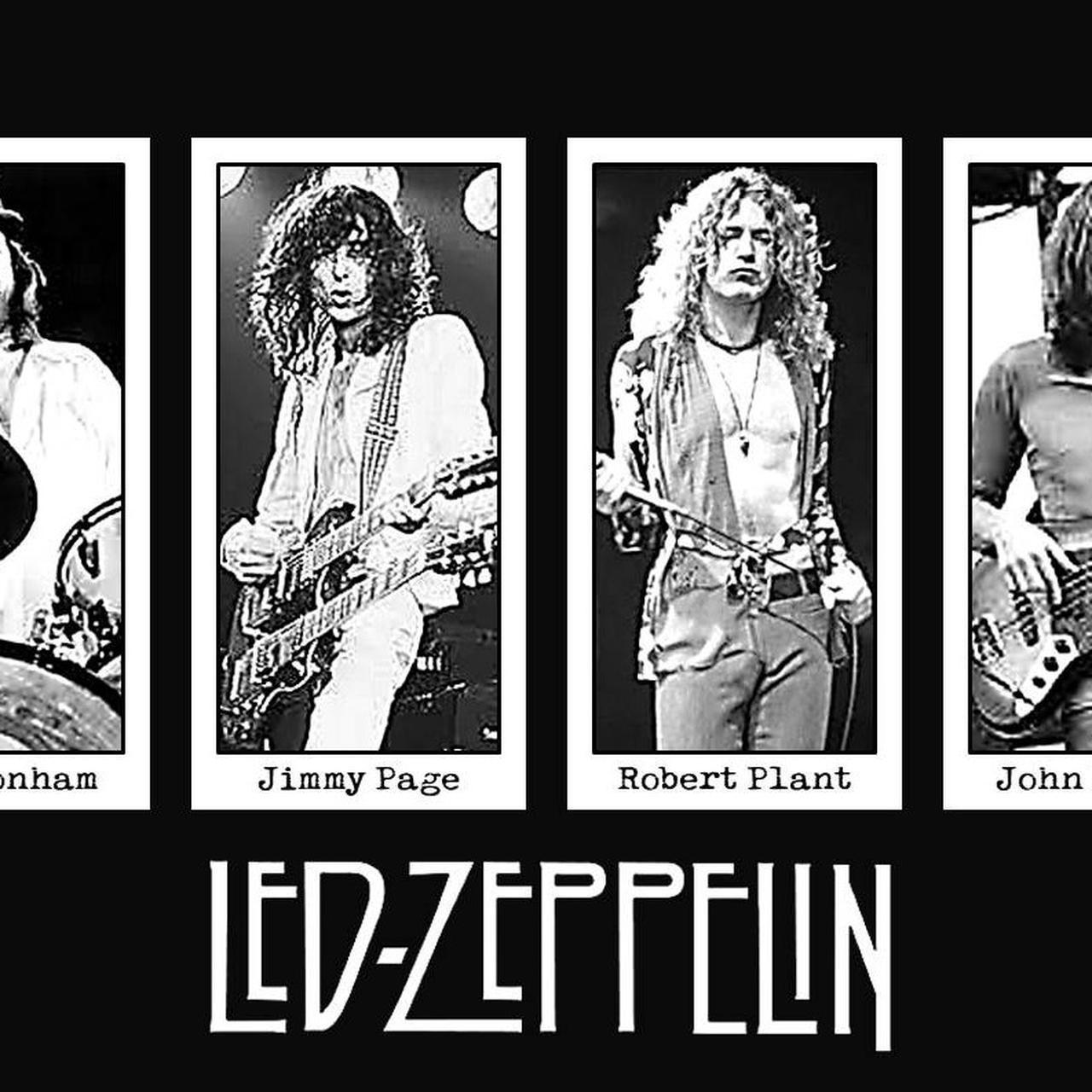 Led Zeppelin cigarette card style print A4. Frame... - Depop