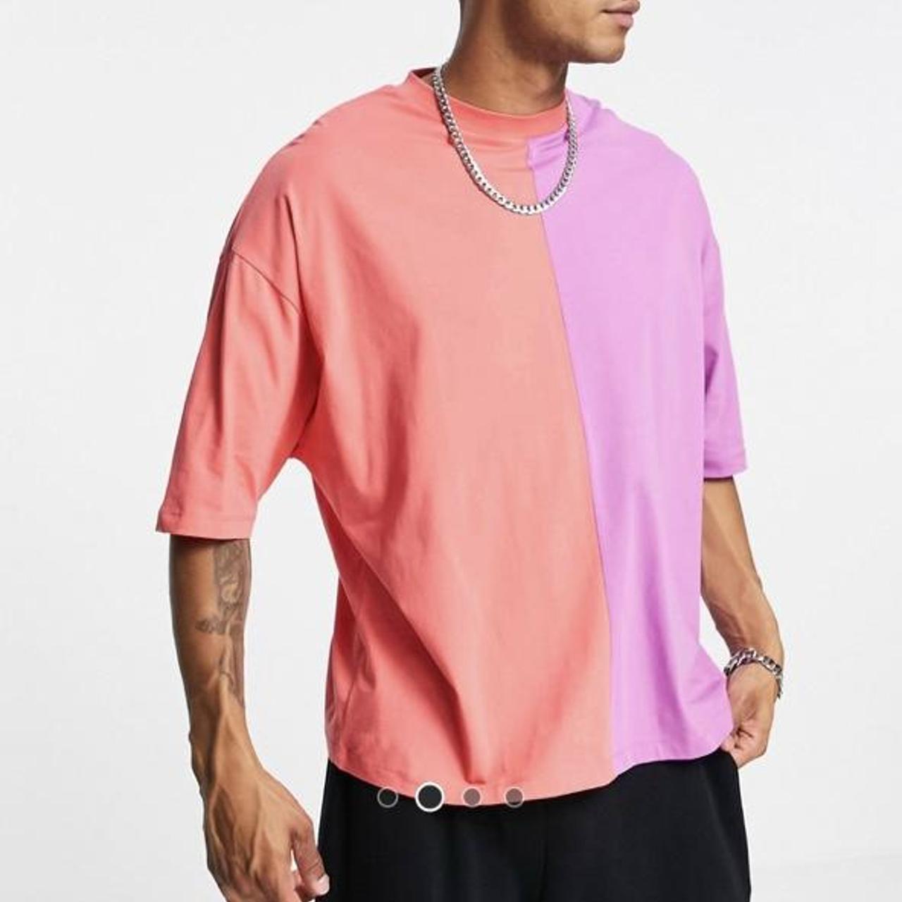 ASOS design oversized t-shirt in spliced flower and... - Depop