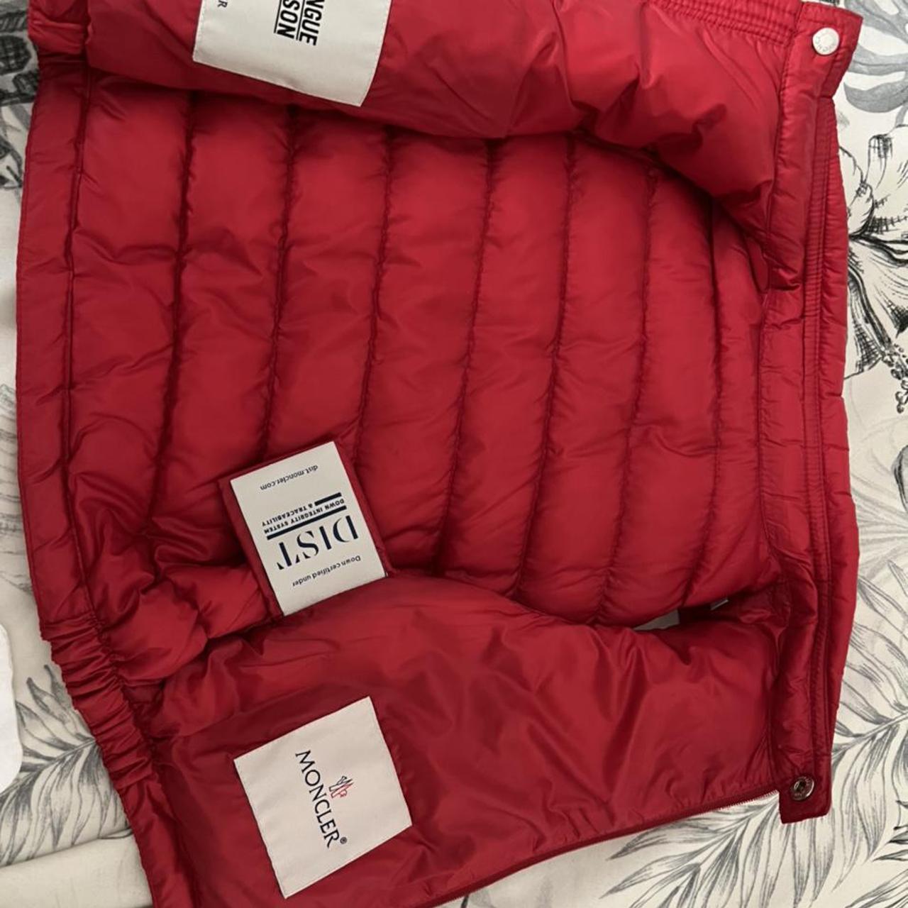 TODDLER MONCLER RED GILLET AGE 2 - Depop