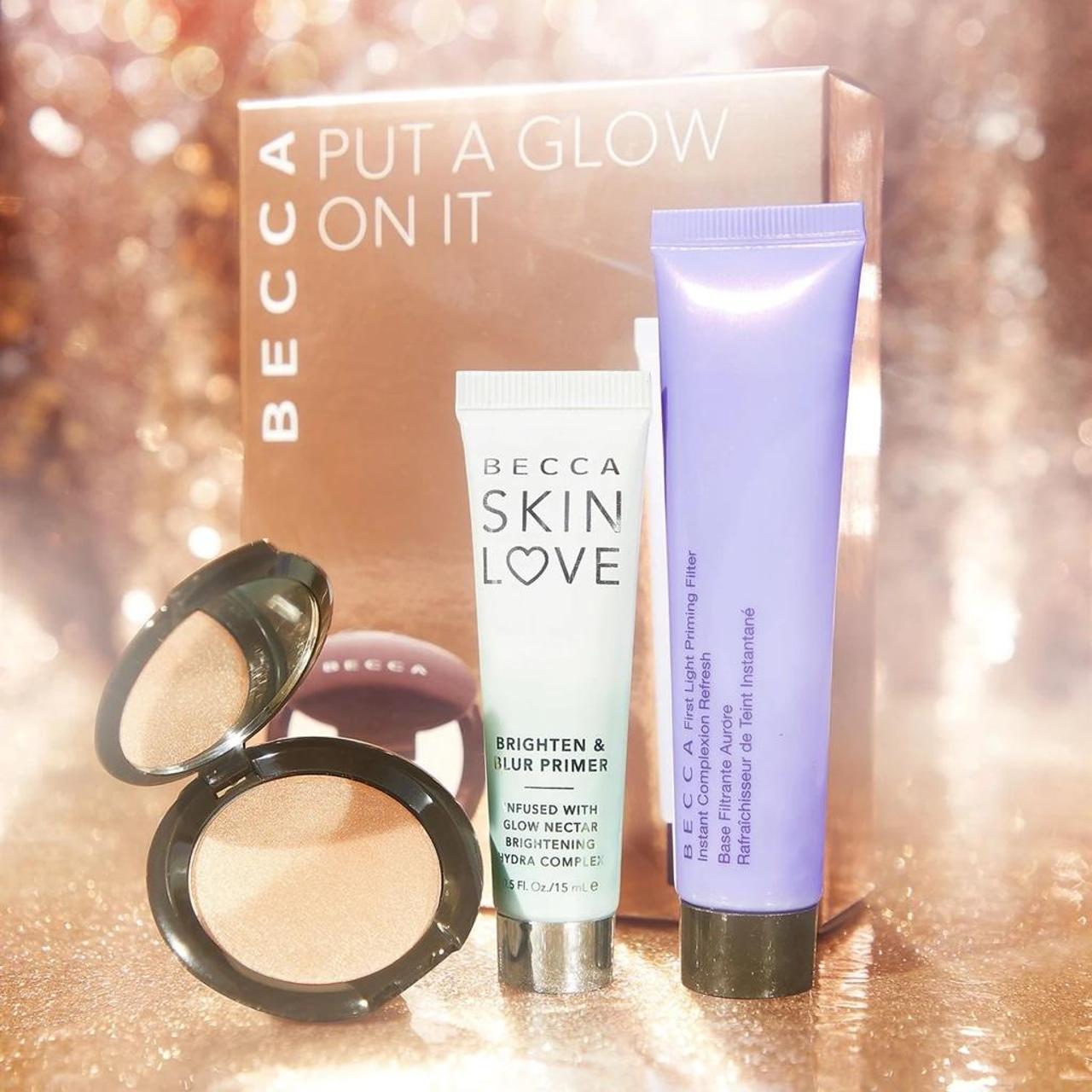 BECCA Put A Glow On It Primer & Highlighter Set... - Depop