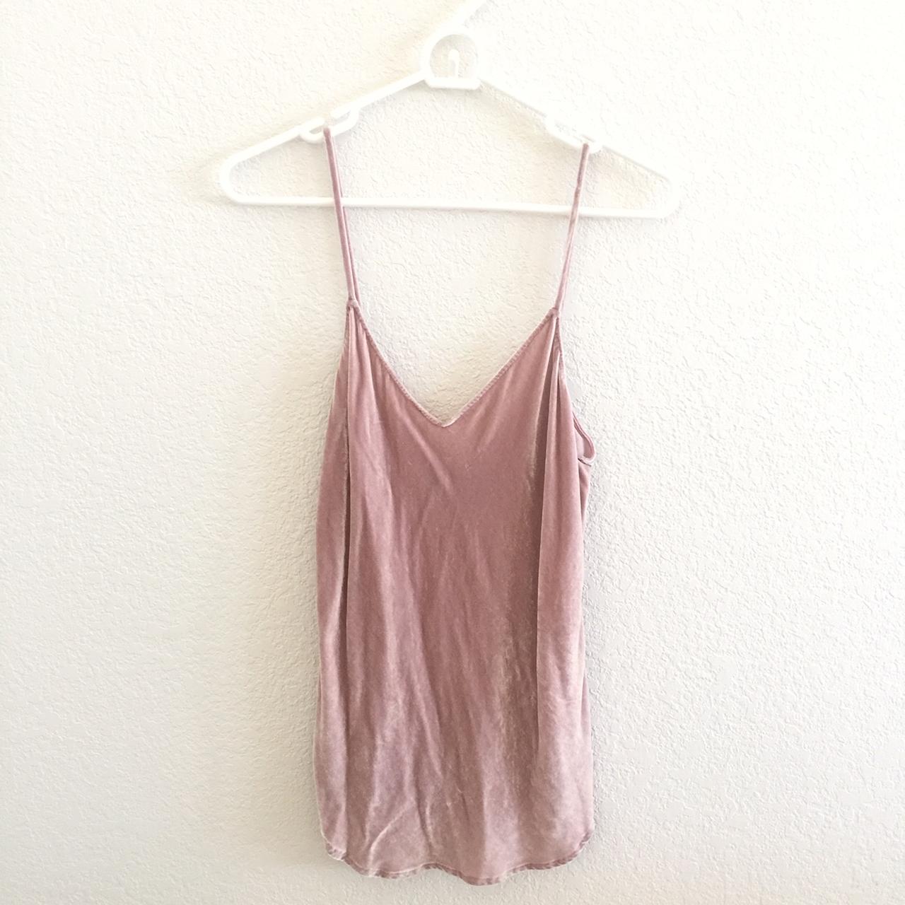 Reformation Blush Pink Velvet Tank Top. Duchess Top.... - Depop