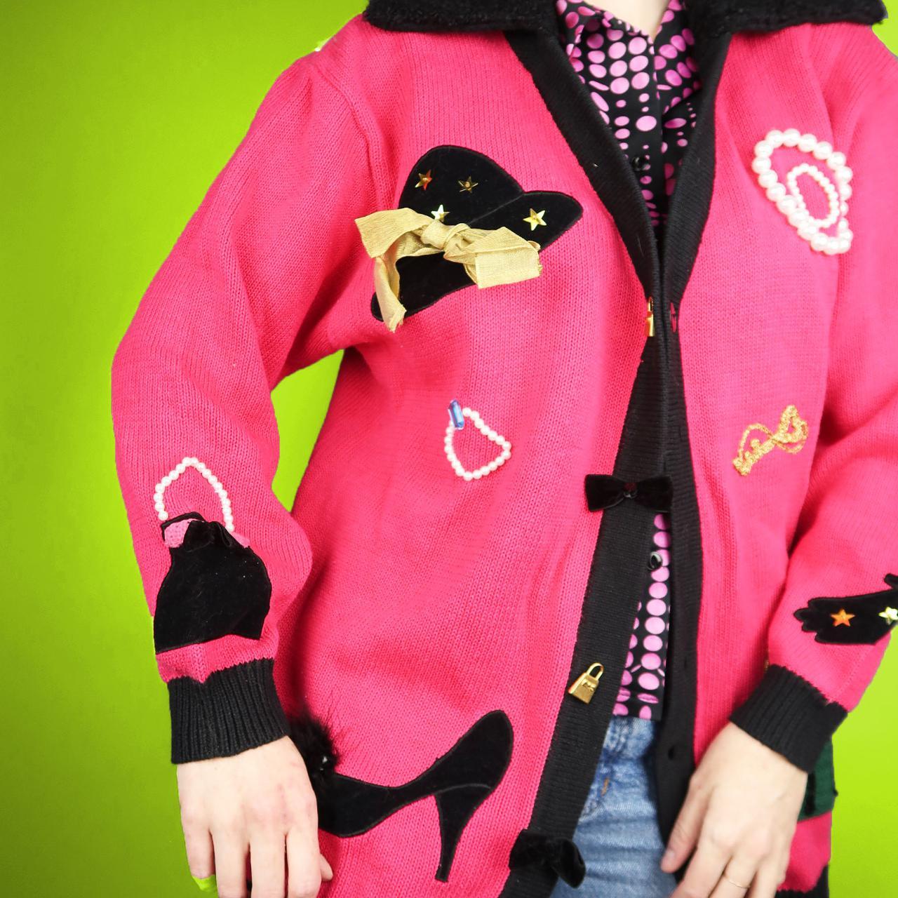 💗 The cutest 80s vintage quirky themed cardigan! Has... - Depop