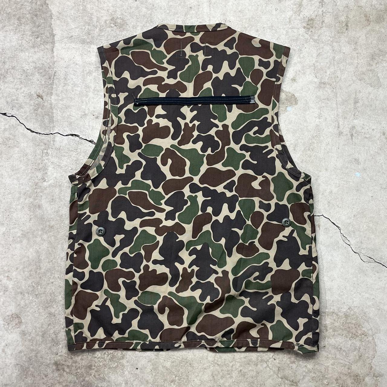 Vintage Saf-T-Bak Duck Camo Hunting vest Made In... - Depop