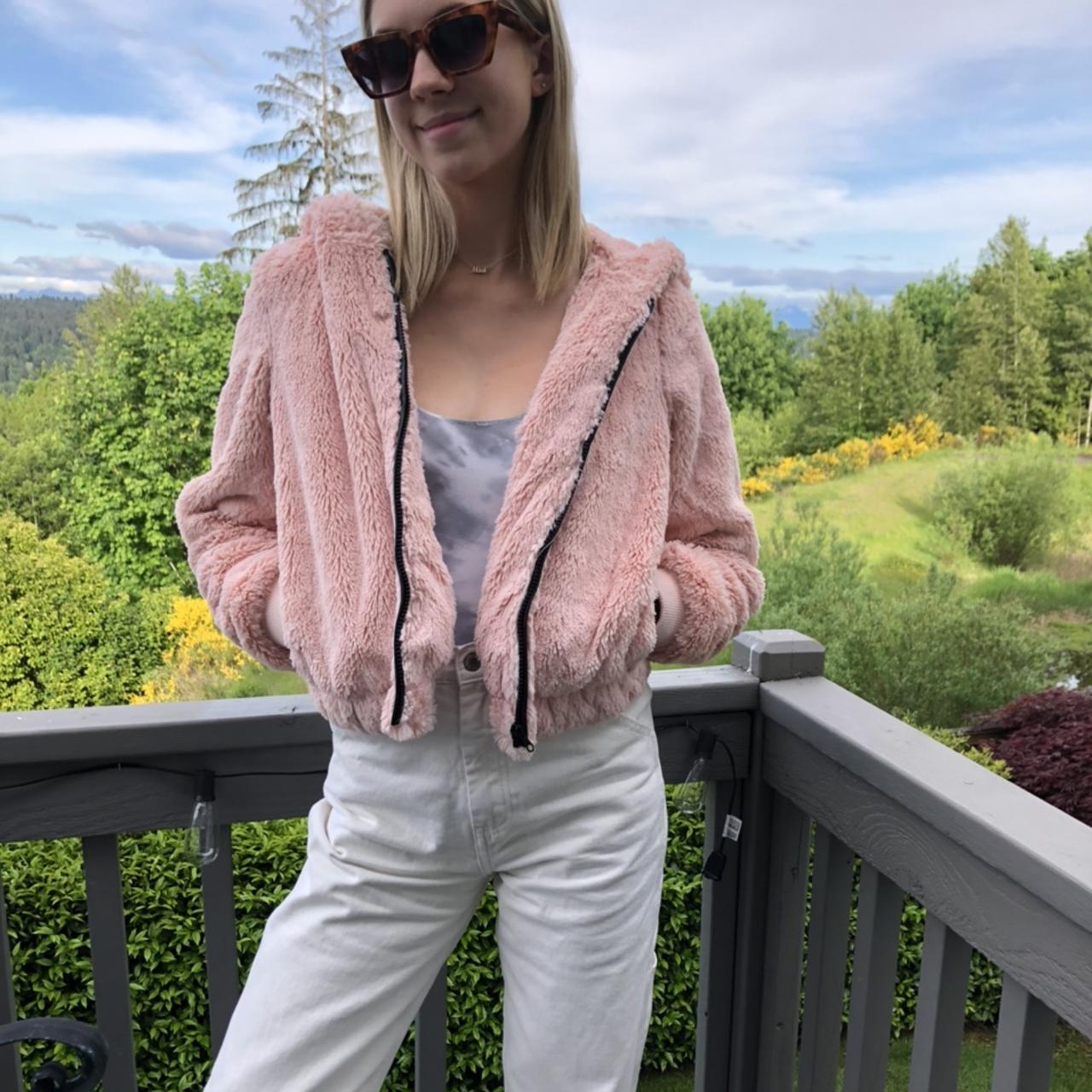 Pink Fluffy Jacket👛👄💅🏼 I love this jacket! So fab... - Depop