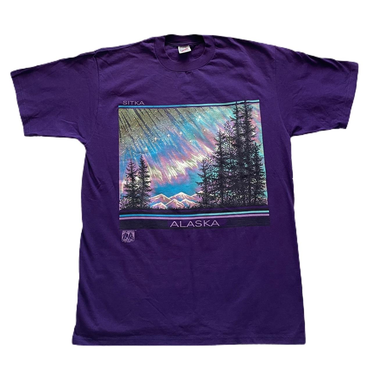 1991 Alaska shirt!!! Puff screen printing!! Size XL... | Depop
