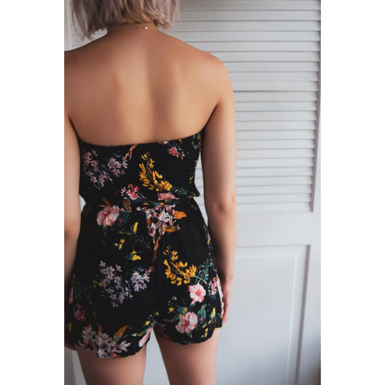 Beautiful romper with a flattering cut and waist... - Depop