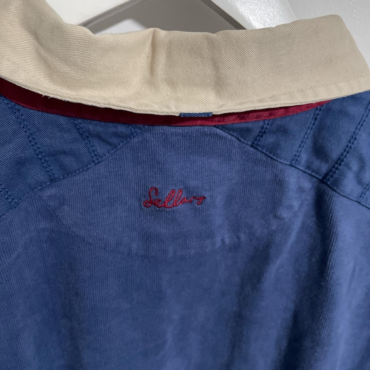 Vintage blue RB sellers rugby jumper. Size: Mens... - Depop