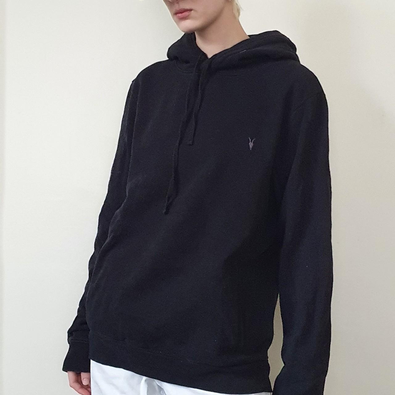 All saints hoodie in black. Super comfortable fit... - Depop