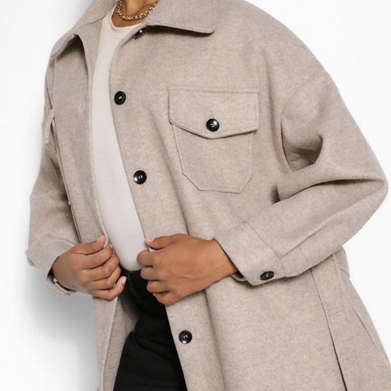 Brand New Beige Shacket Never been worn, perfect... - Depop