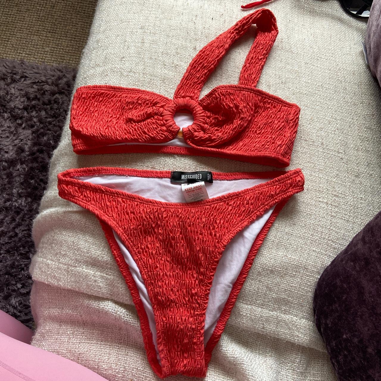 Missguided Burnt Orange Bikini Set For Sale £15 Depop
