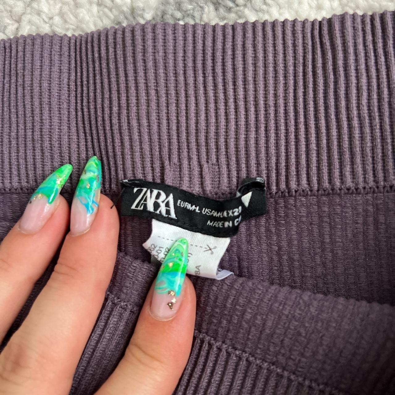 Zara limitless contour collection purple ribbed midi... - Depop