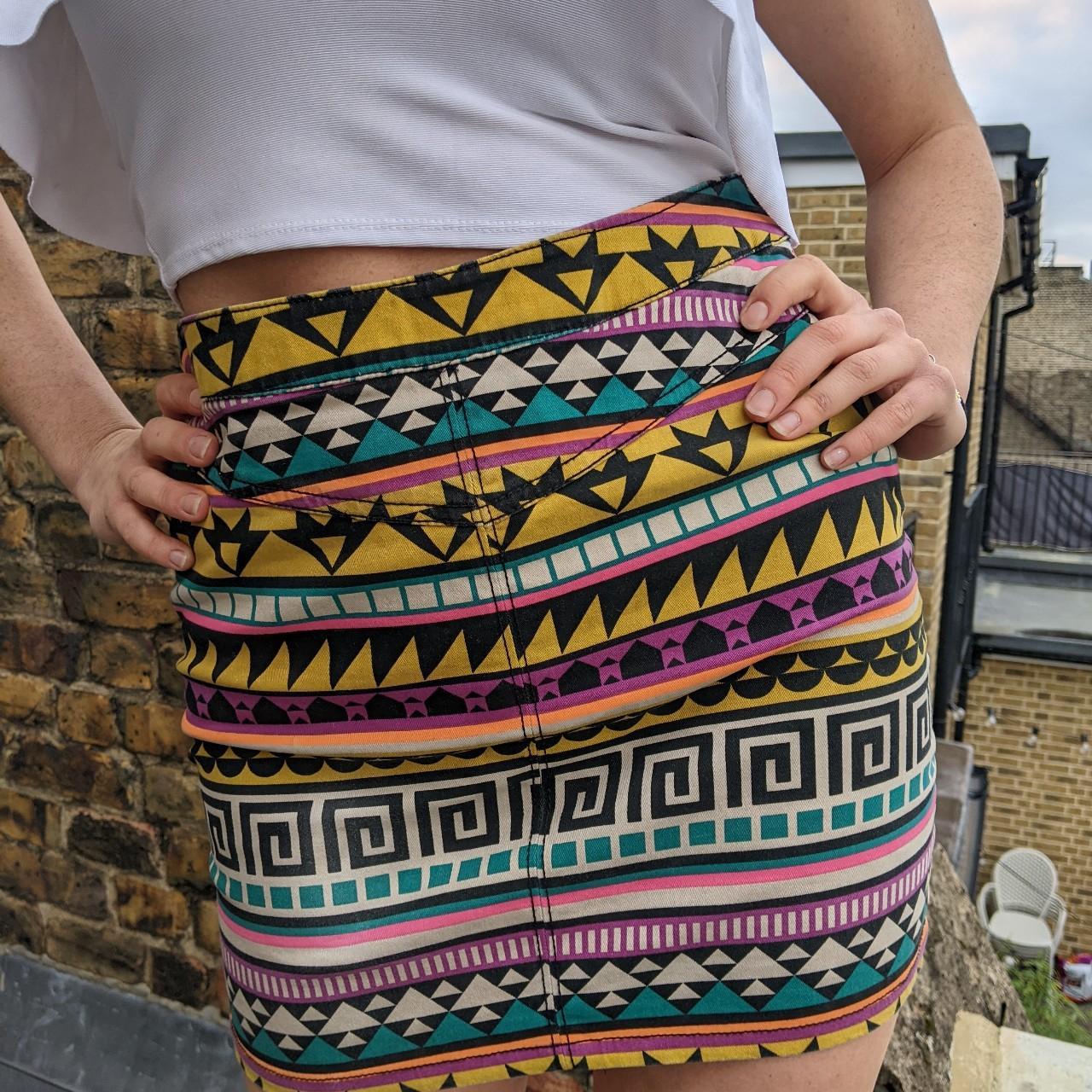 Rainbow abstract pattern skirt 🌈 Super sweet... - Depop