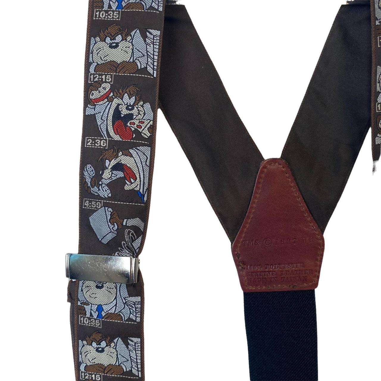 VTG 1997 Tasmanian Devil Cloth and Leather Cartoon... - Depop