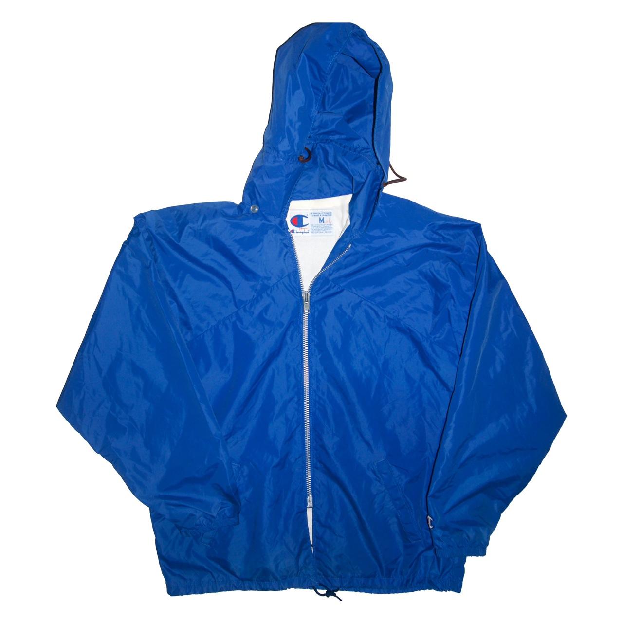 Vintage Blue Champion Windbreaker. Size Men’s... - Depop