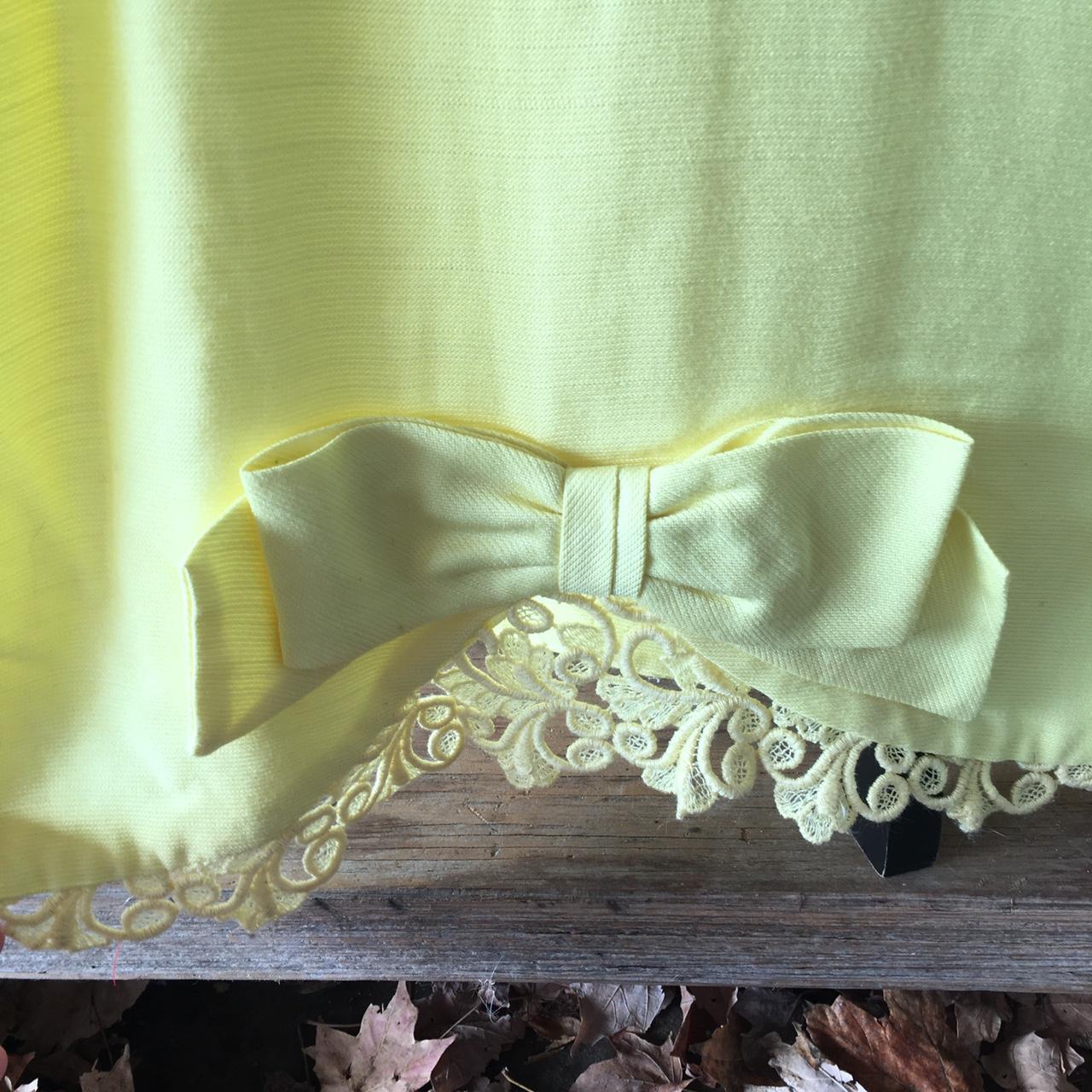 Pretty pale yellow empire waist 60s regency style... - Depop