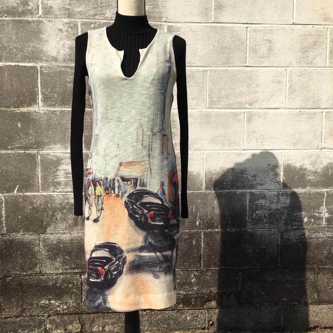 City street scene shift sweater dress by Inoah. MIDI... - Depop