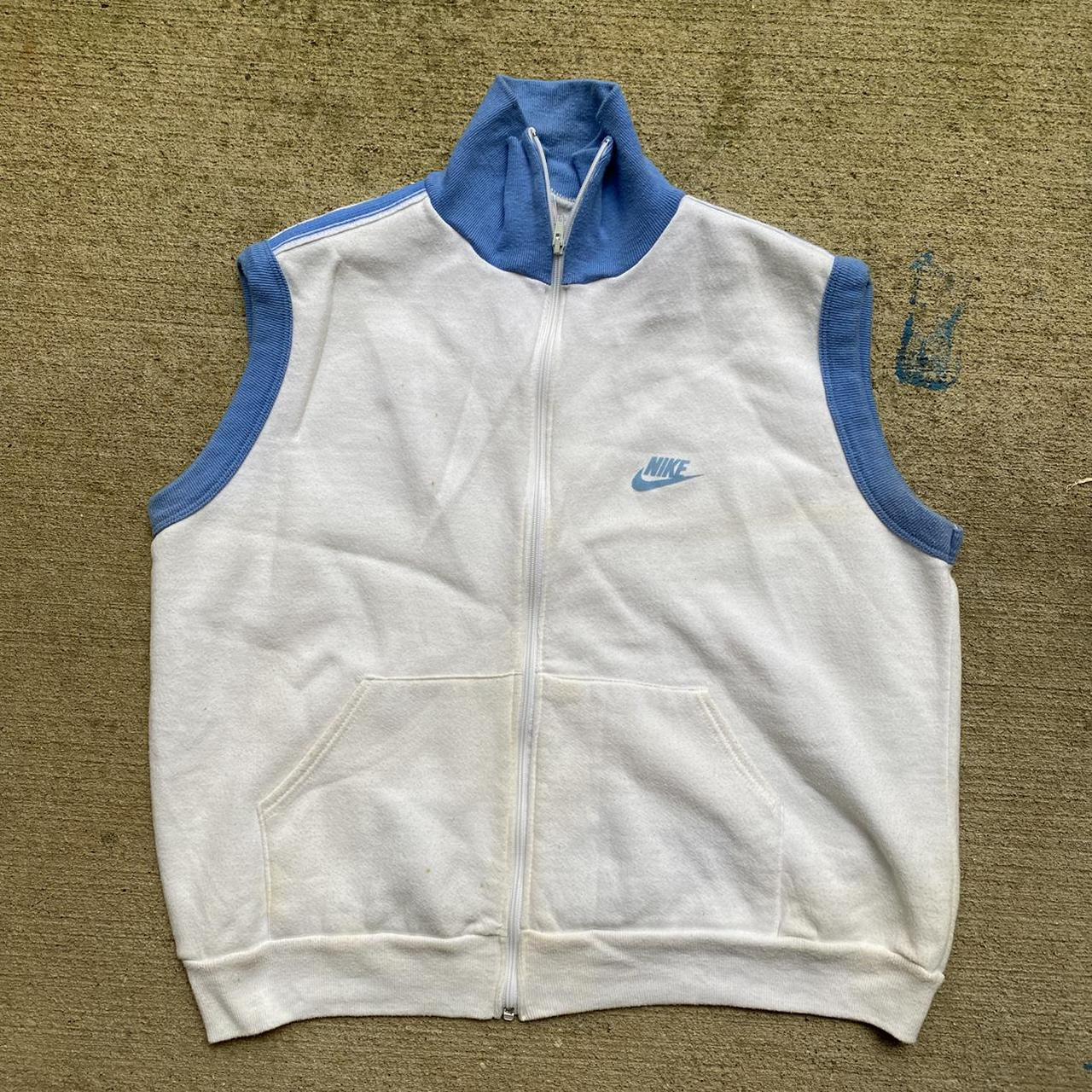 Vintage 1970s Nike track jacket vest. Fair... - Depop