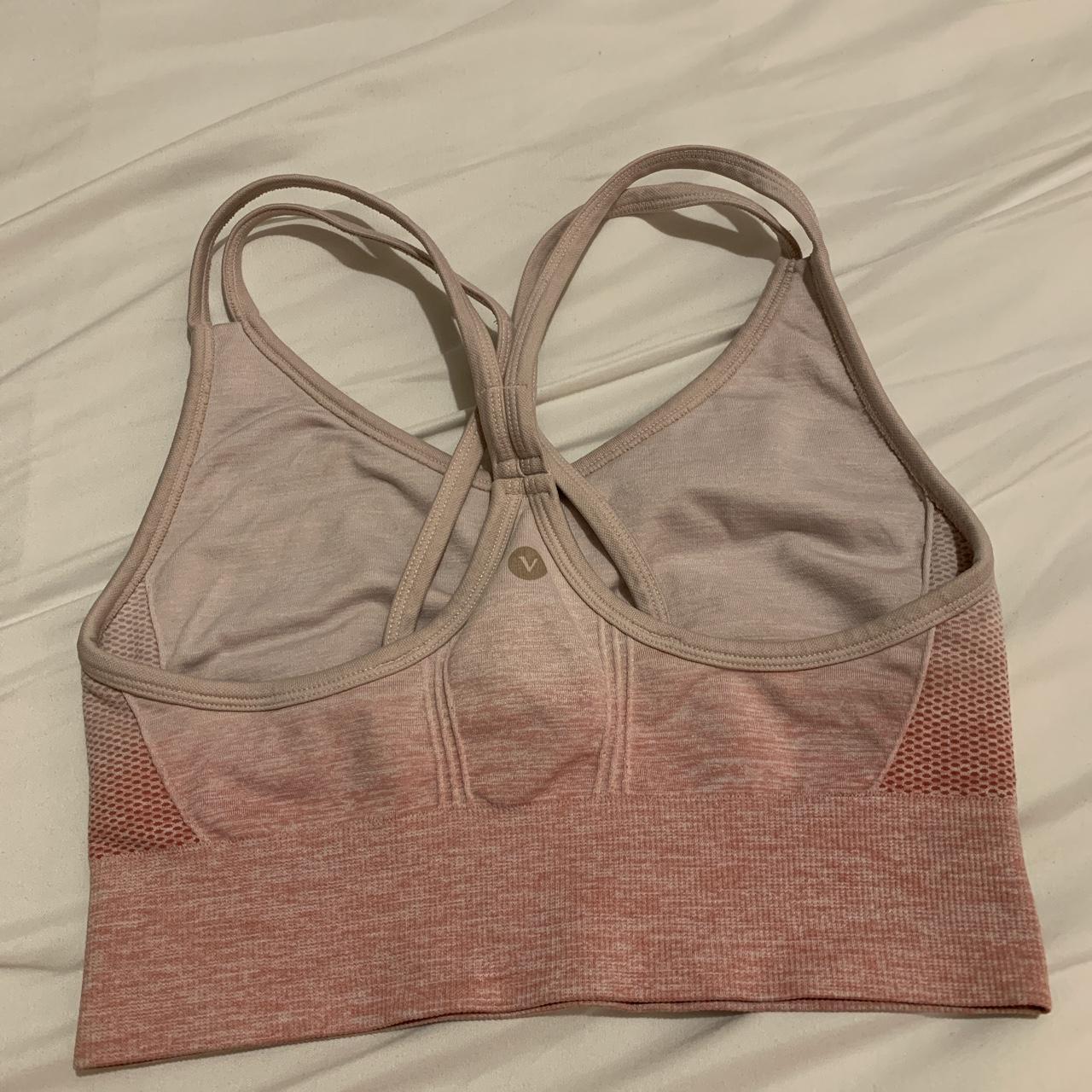 Pink ombré sports bra Size: small - Depop