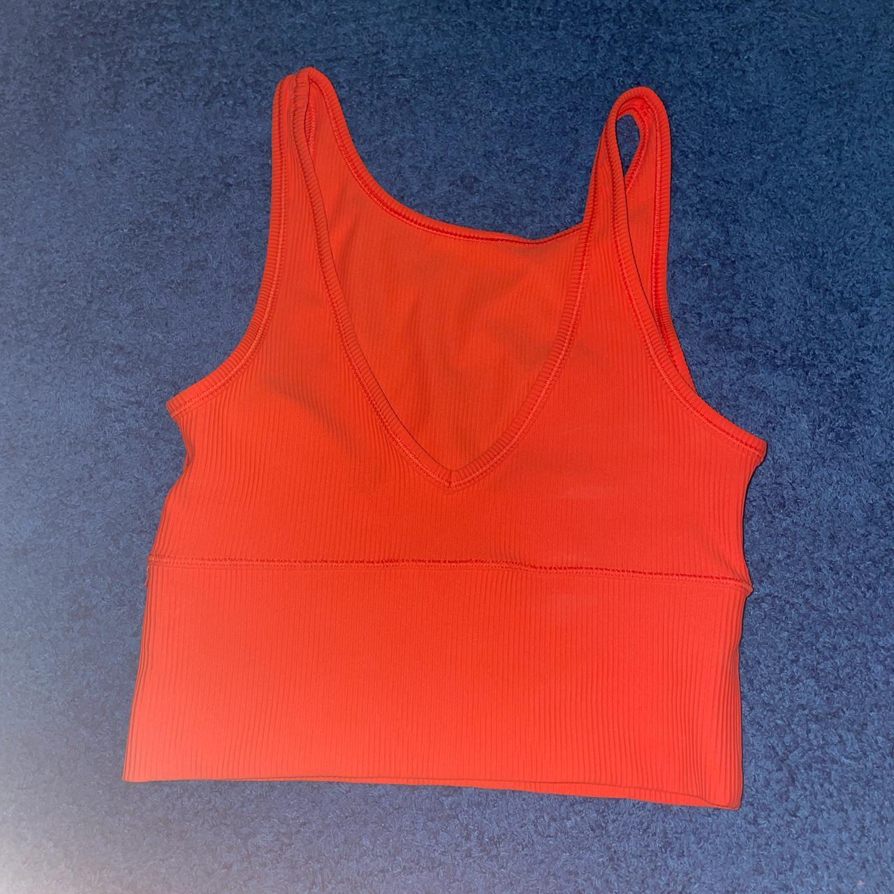 Lululemon autumn red power pivot tank. Size 4 !... - Depop