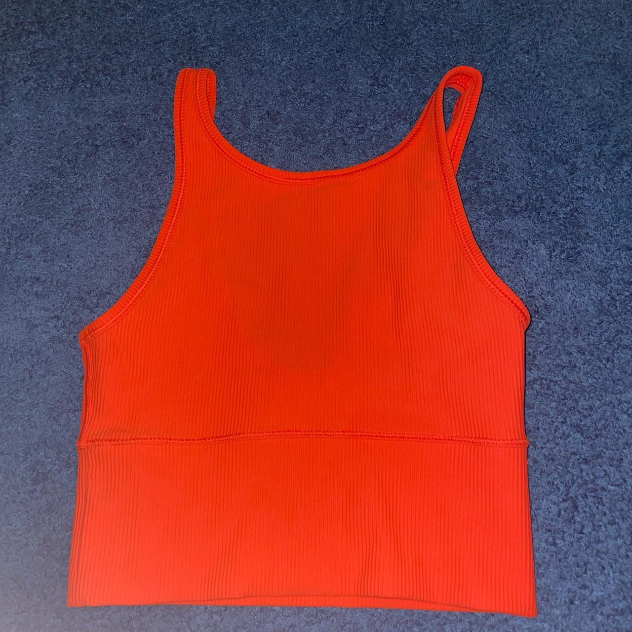 Lululemon autumn red power pivot tank. Size 4 !... - Depop