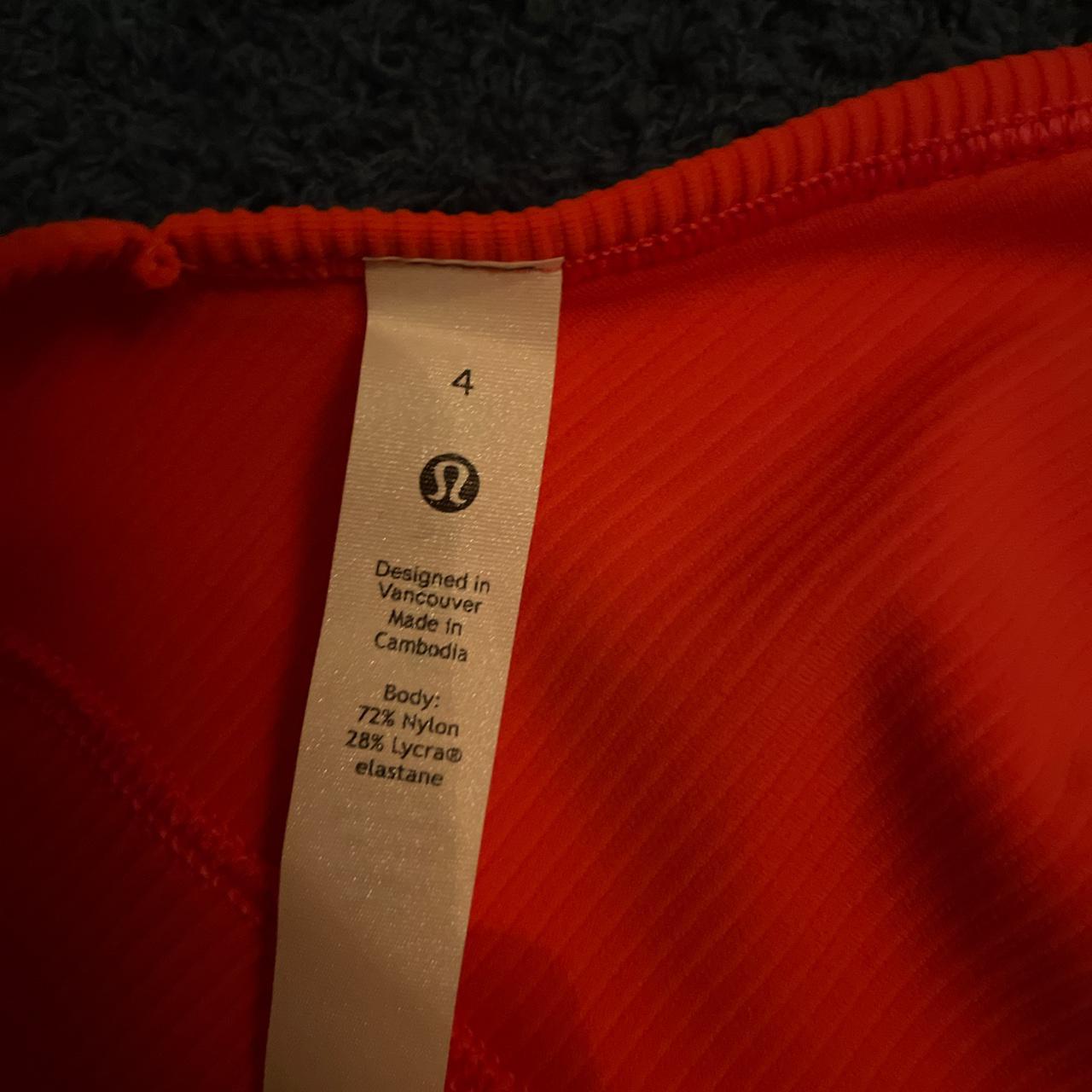Lululemon autumn red power pivot tank. Size 4 !... - Depop