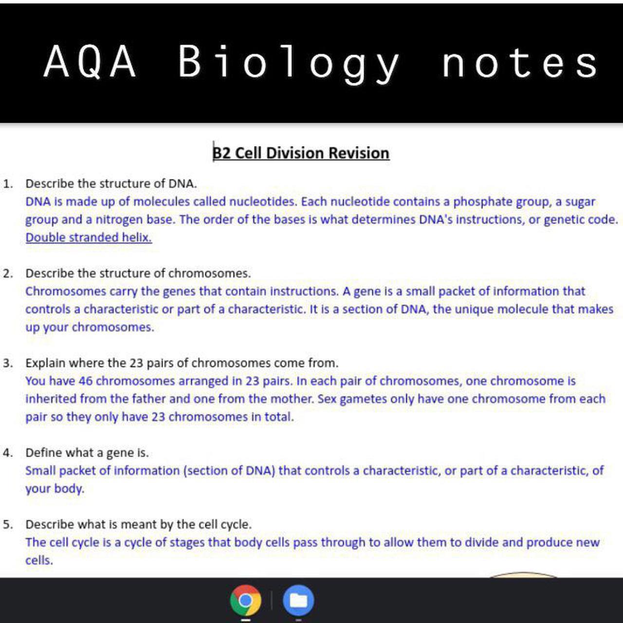 AQA Biology paper 1 GCSE level 9 notes for higher... - Depop