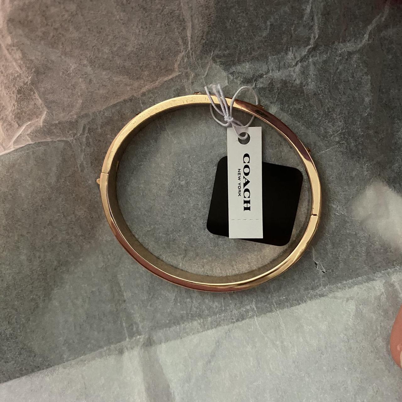 COACH BRACELET ! rose-gold coach bracelet i got as a... - Depop