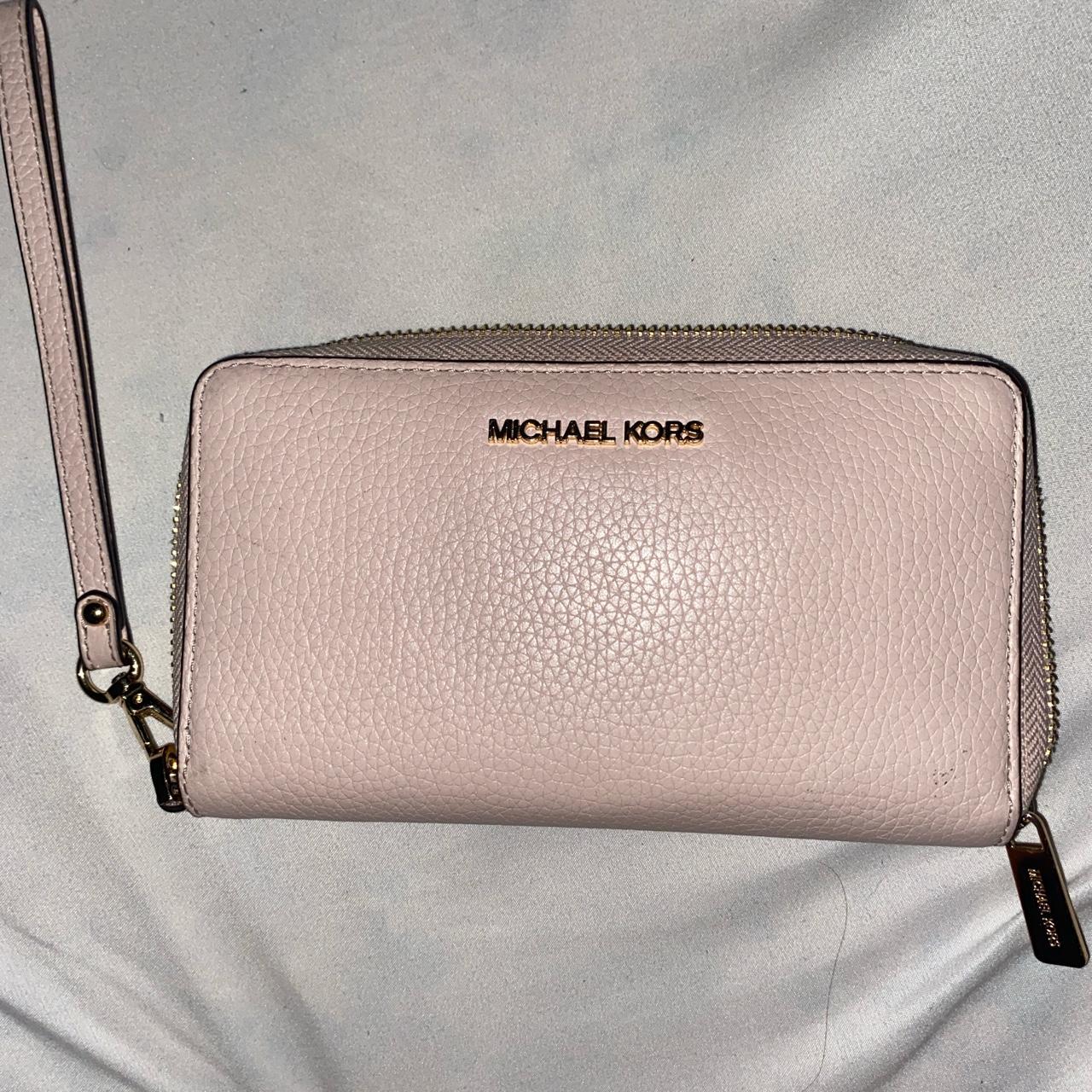 Light pink Michael Kors wristlet wallet great... - Depop