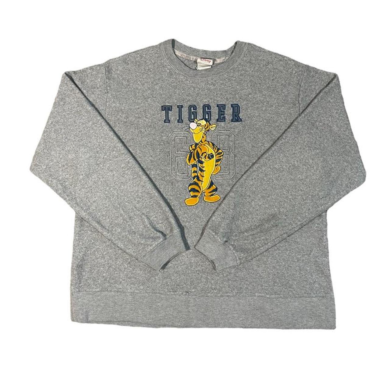 Vintage y2k Disney tigger fleece crewneck sweatshirt... - Depop