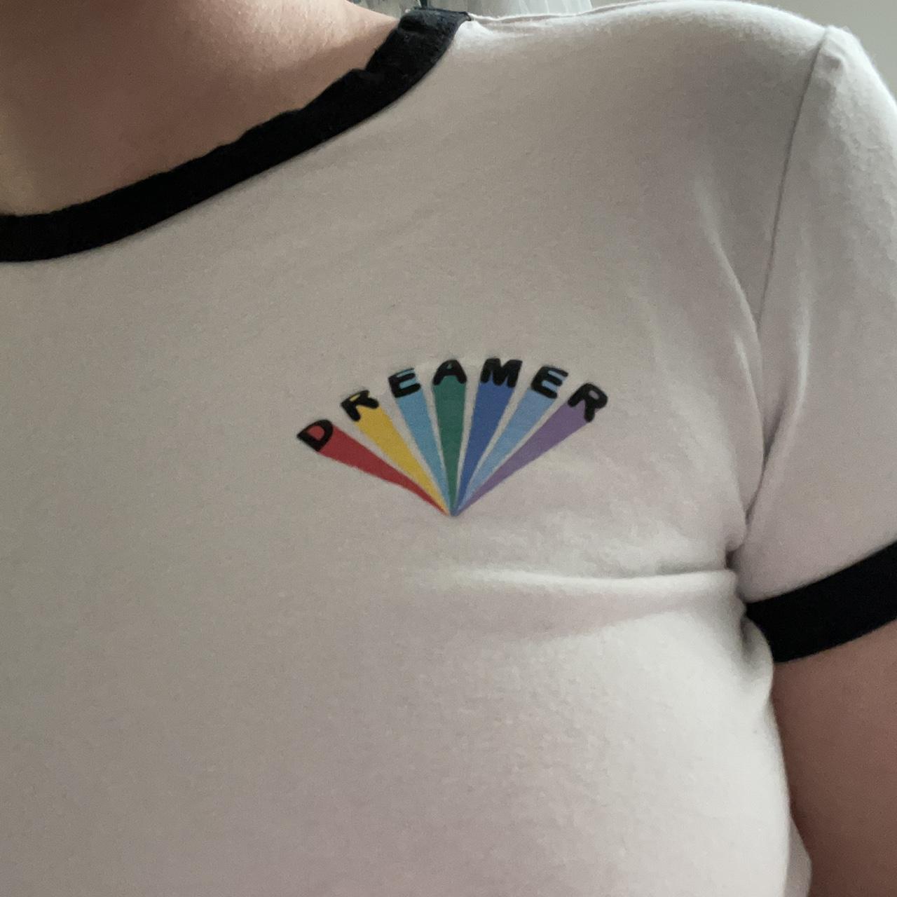 Cropped ringer tee from forever 21! Tighter fit,... - Depop