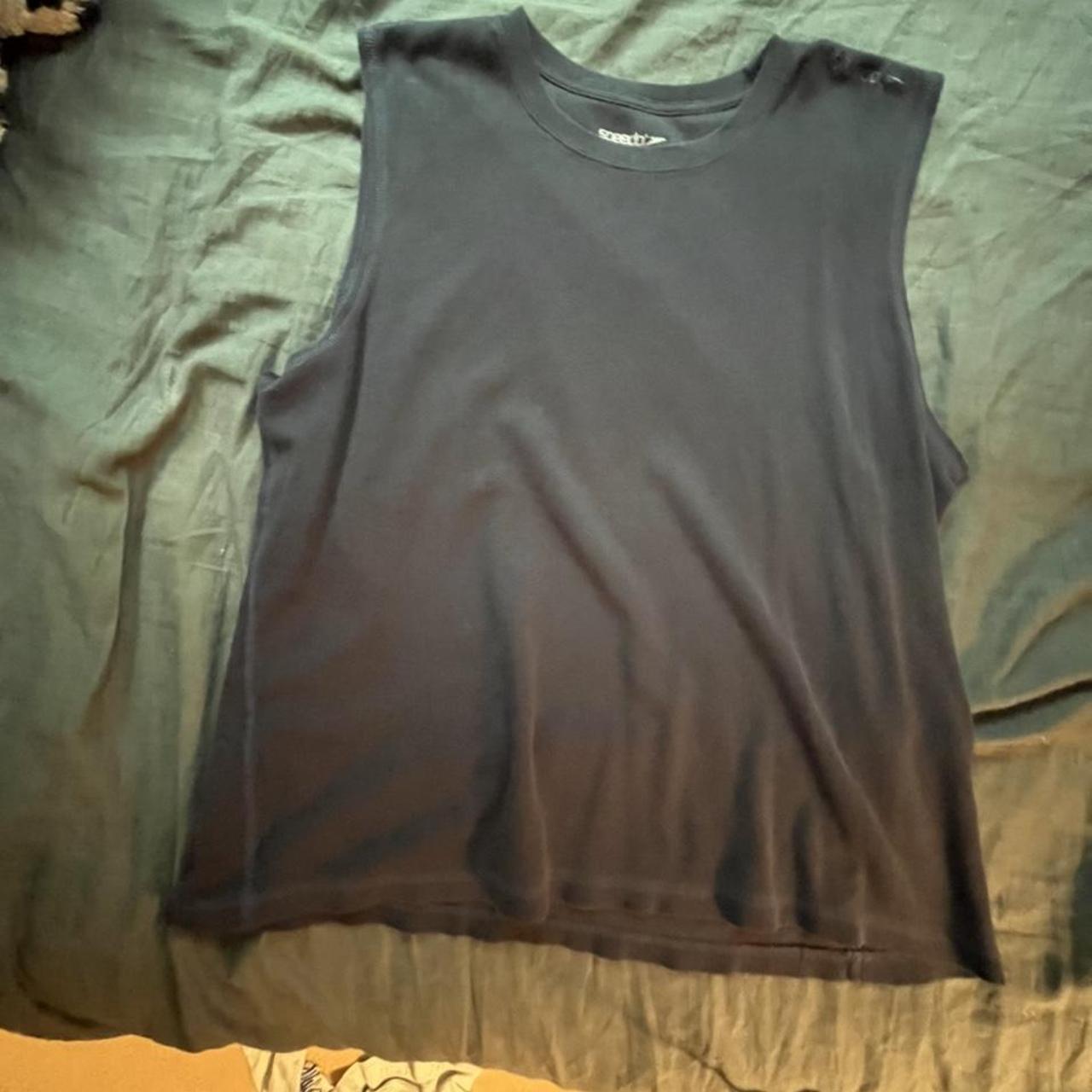 Speedo Beach Tank Top. Size Large. Navy... - Depop