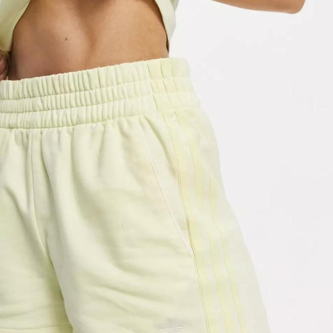 Adidas lemon yellow shorts Size 8 Brand new without... - Depop