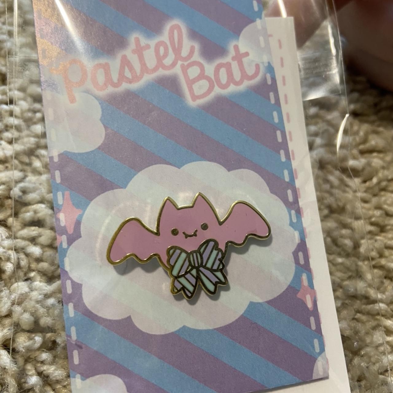 Pastel bat enamel pin made by Uglyplants! Super cute... - Depop