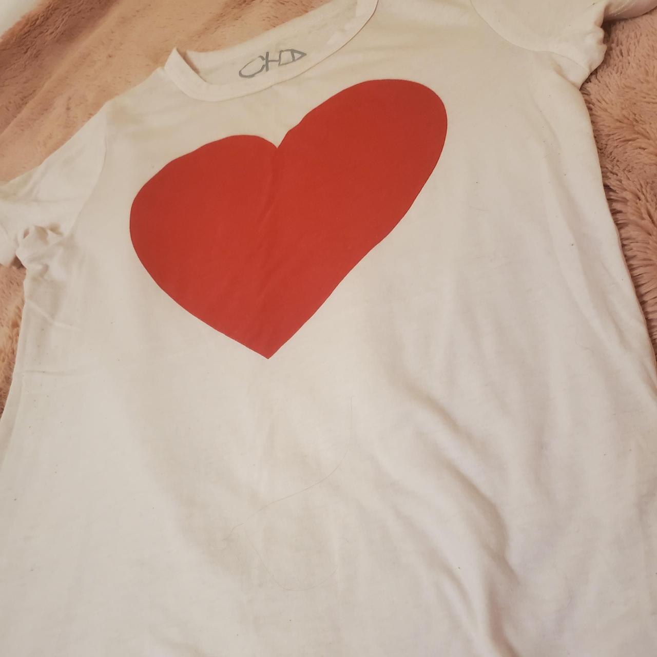 Chaser heart tee. Super cute, light and soft.... - Depop