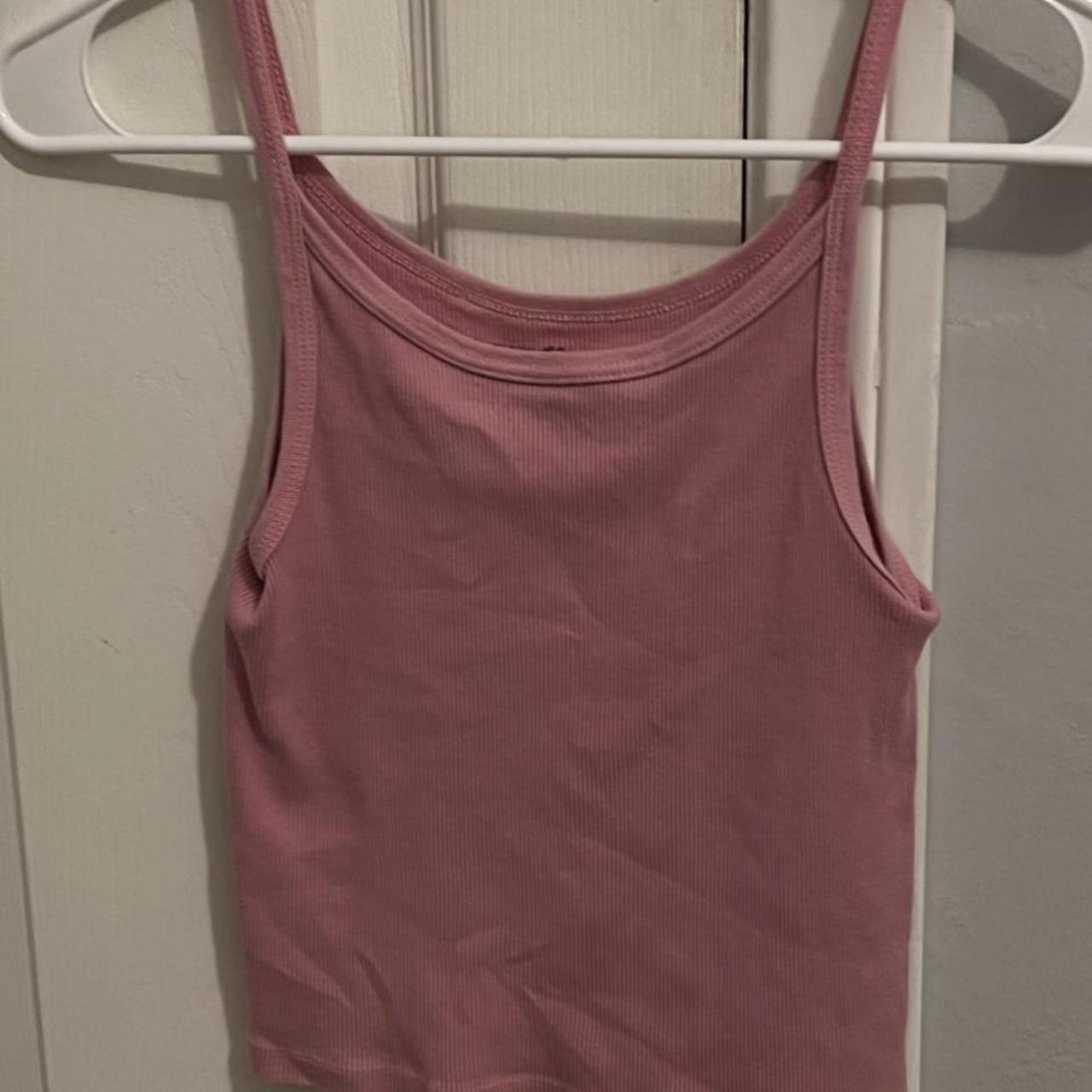 brandy melville pink tank top tiny discoloration... - Depop