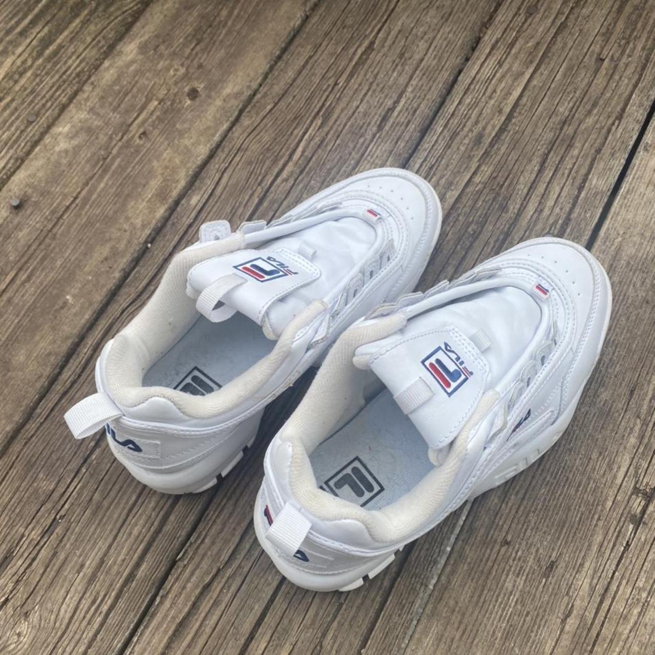 White fila disruptor sneaker This is a size 8... - Depop