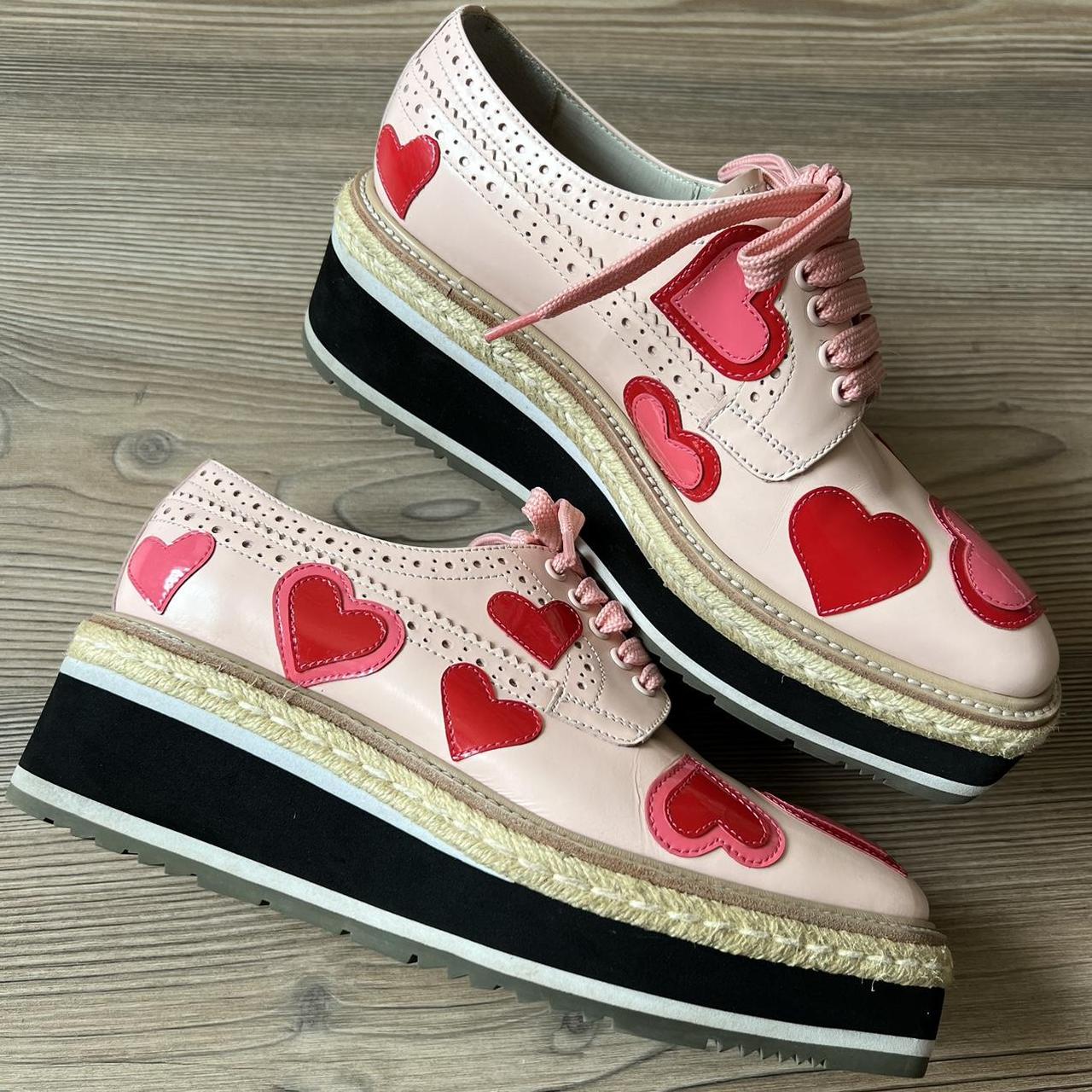Prada Heart Platform Espadrille Oxfords In Great... - Depop