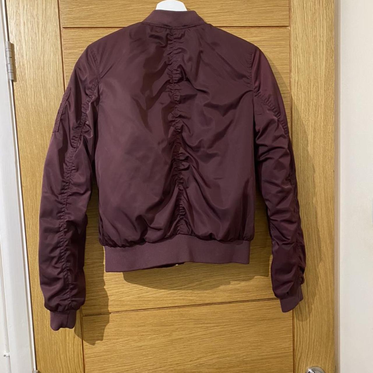 Maroon bomber jacket from H&M 12-13 years fits size 6 - Depop