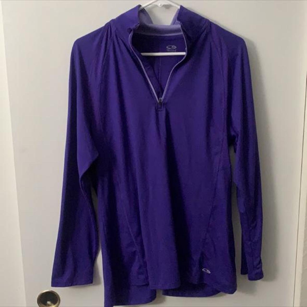 Champion Running Jacket Purple Size Large Good... - Depop