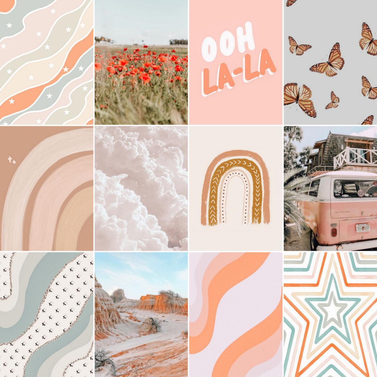 Boho Wall Collage ———————————————- ⭑ Includes 50 4x6... - Depop