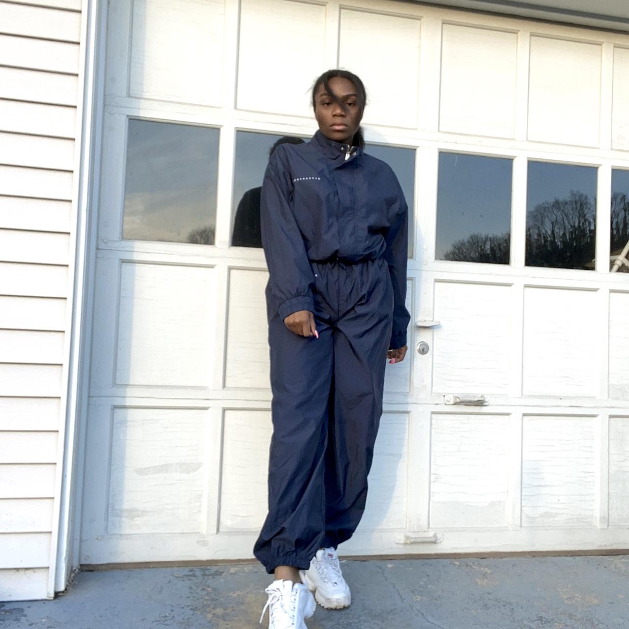 MISSGUIDED NAVY TRACKSUIT Size: US 12 Bust: 46”in... - Depop