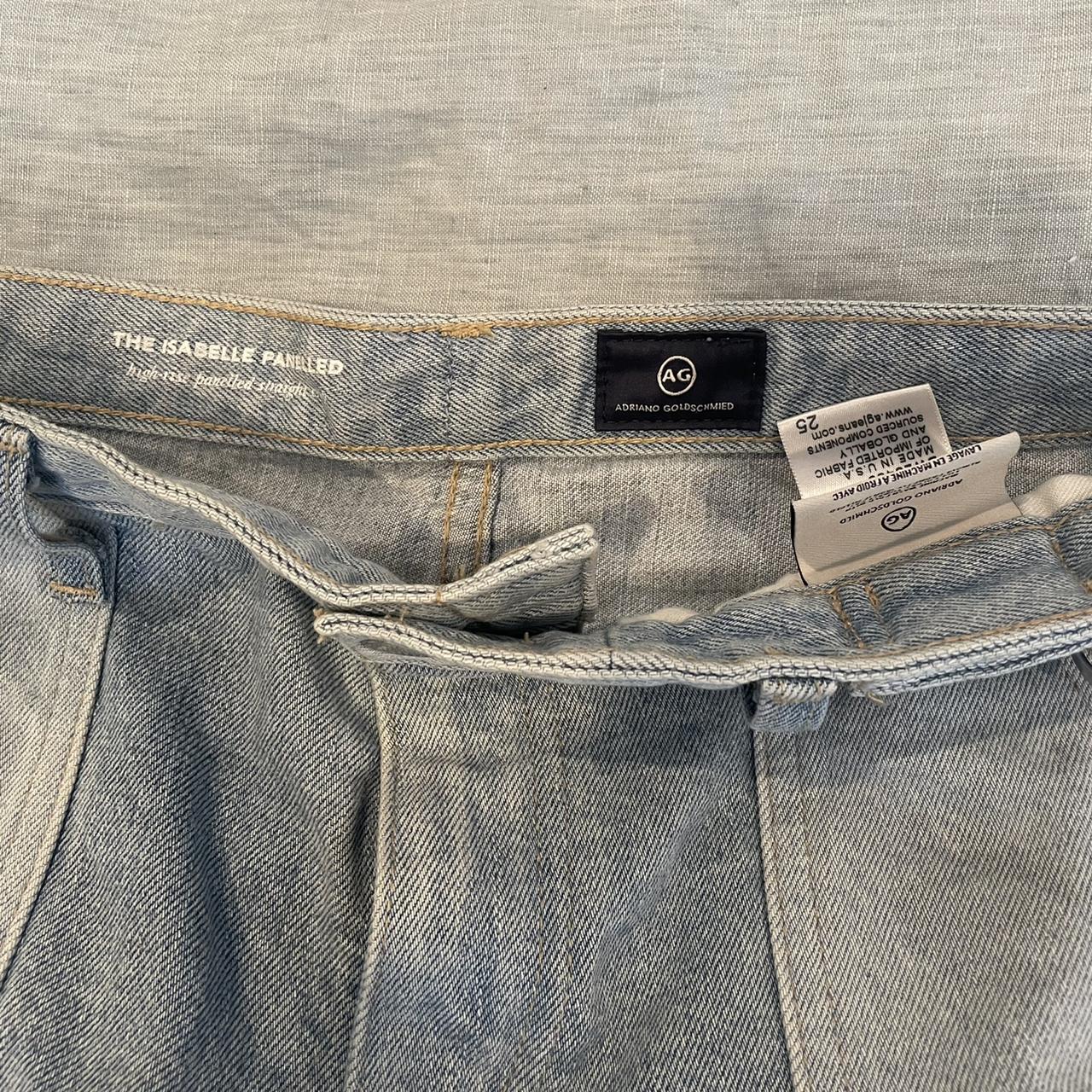 AG Isabelle Paneled Straight Jeans in Infamous #AG... - Depop