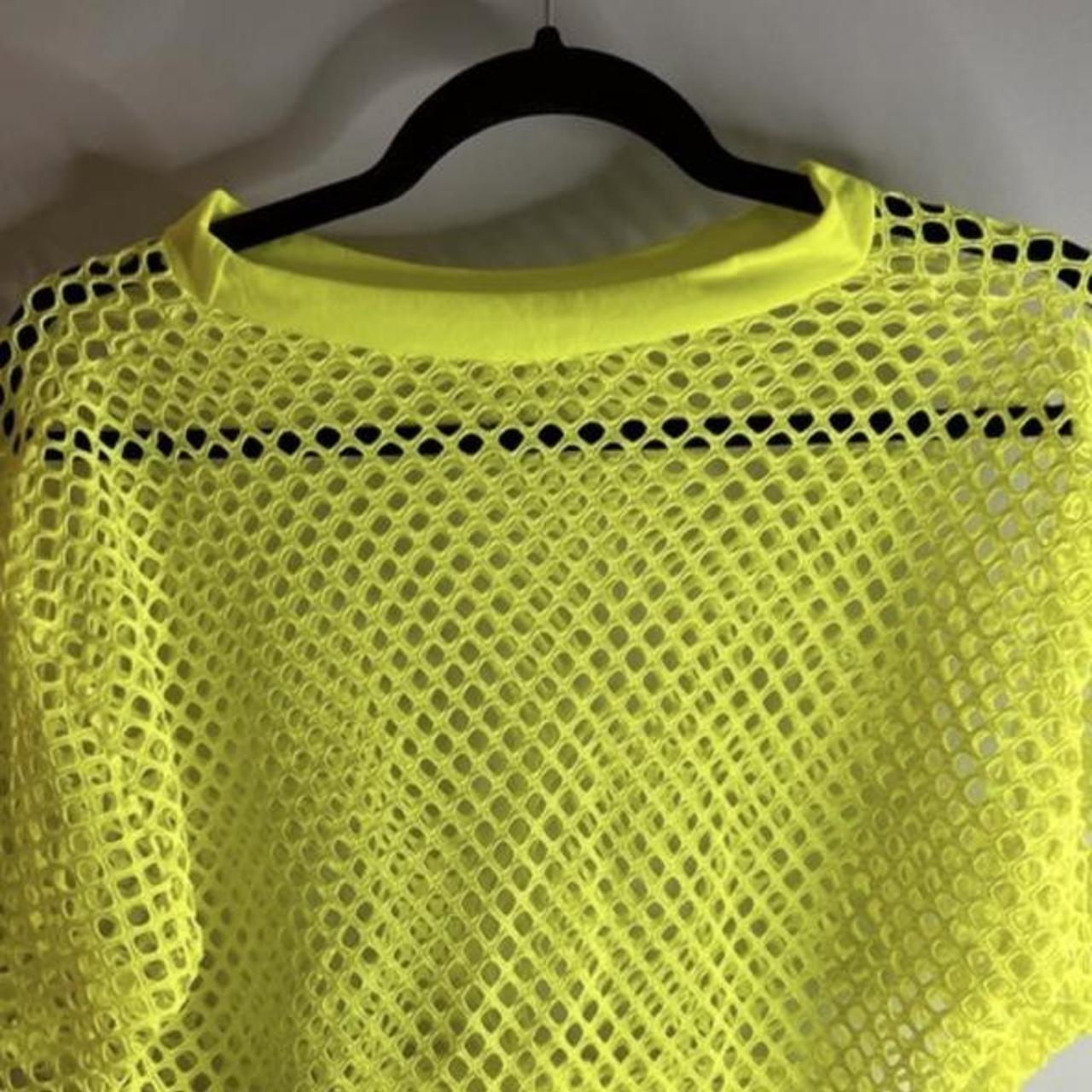Neon yellow mesh top 🍋 bought in Ibiza from a... - Depop