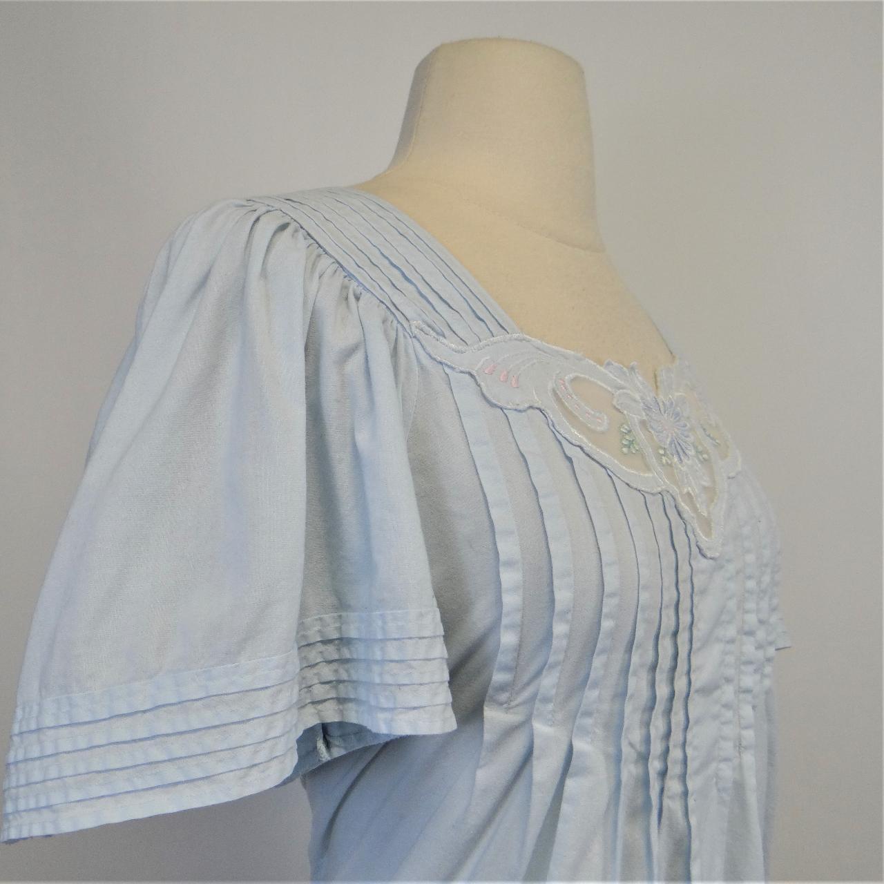 Women's Blue and White Robe | Depop