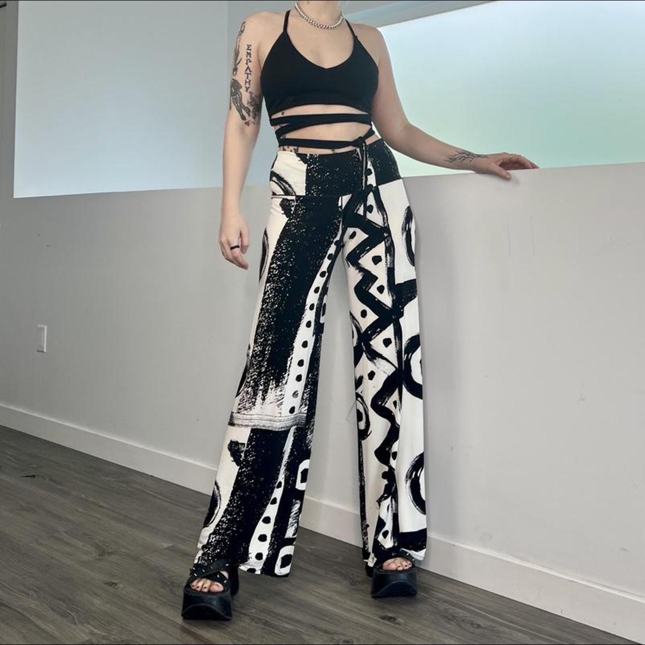 Abstract Art Pants. Comfy cute flattering unique.... - Depop