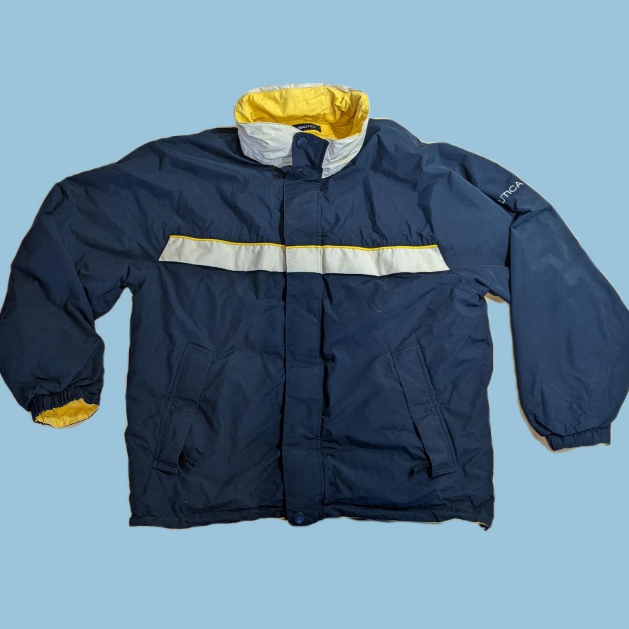 Vintage 90s Nautica reversible rain jacket /... - Depop