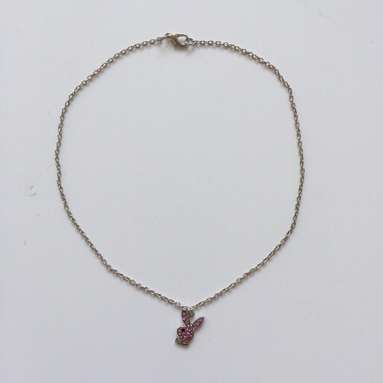 Repurposed playboy charm on a deadstock silver tone... - Depop