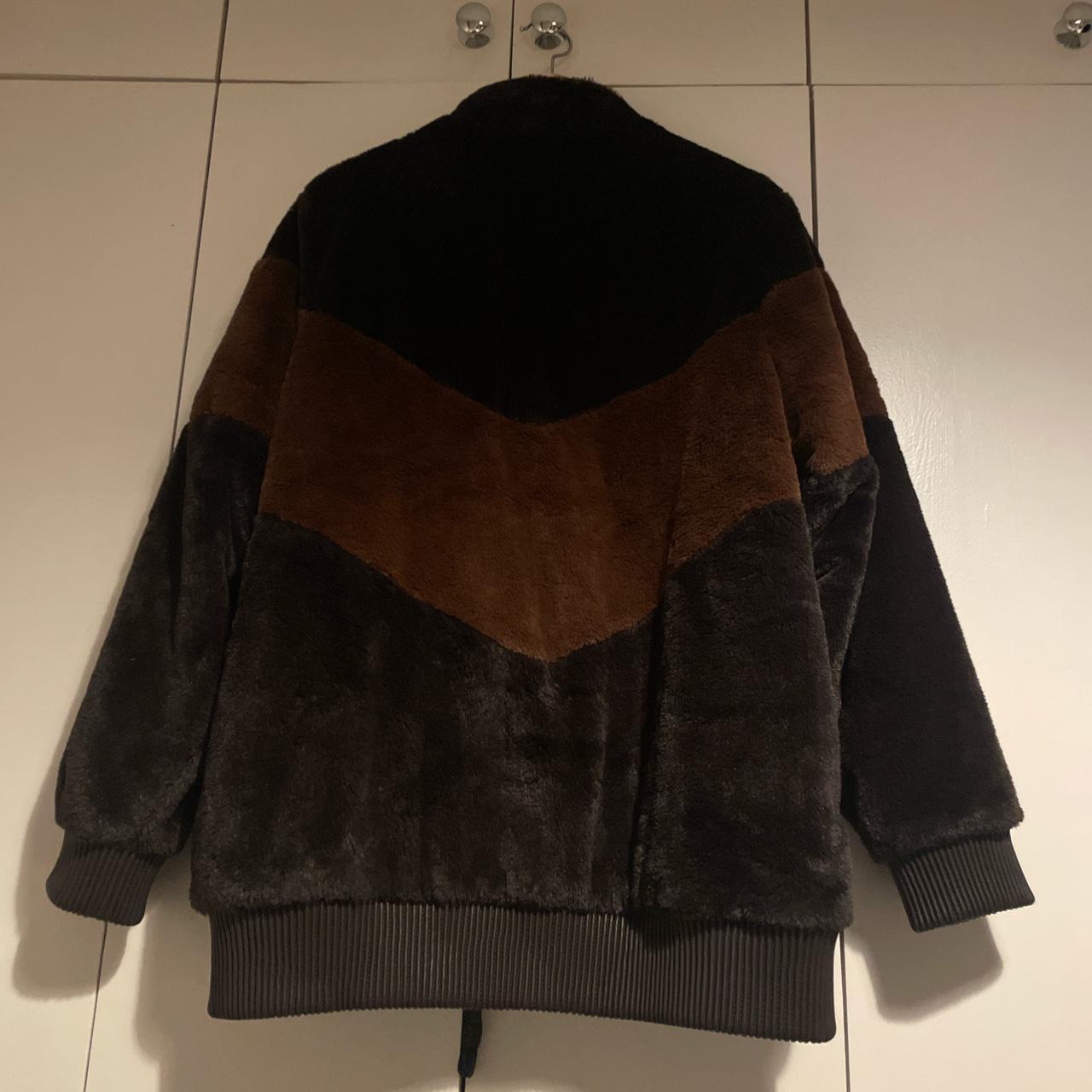 Weekday women bomber jacket in faux fur like new... - Depop