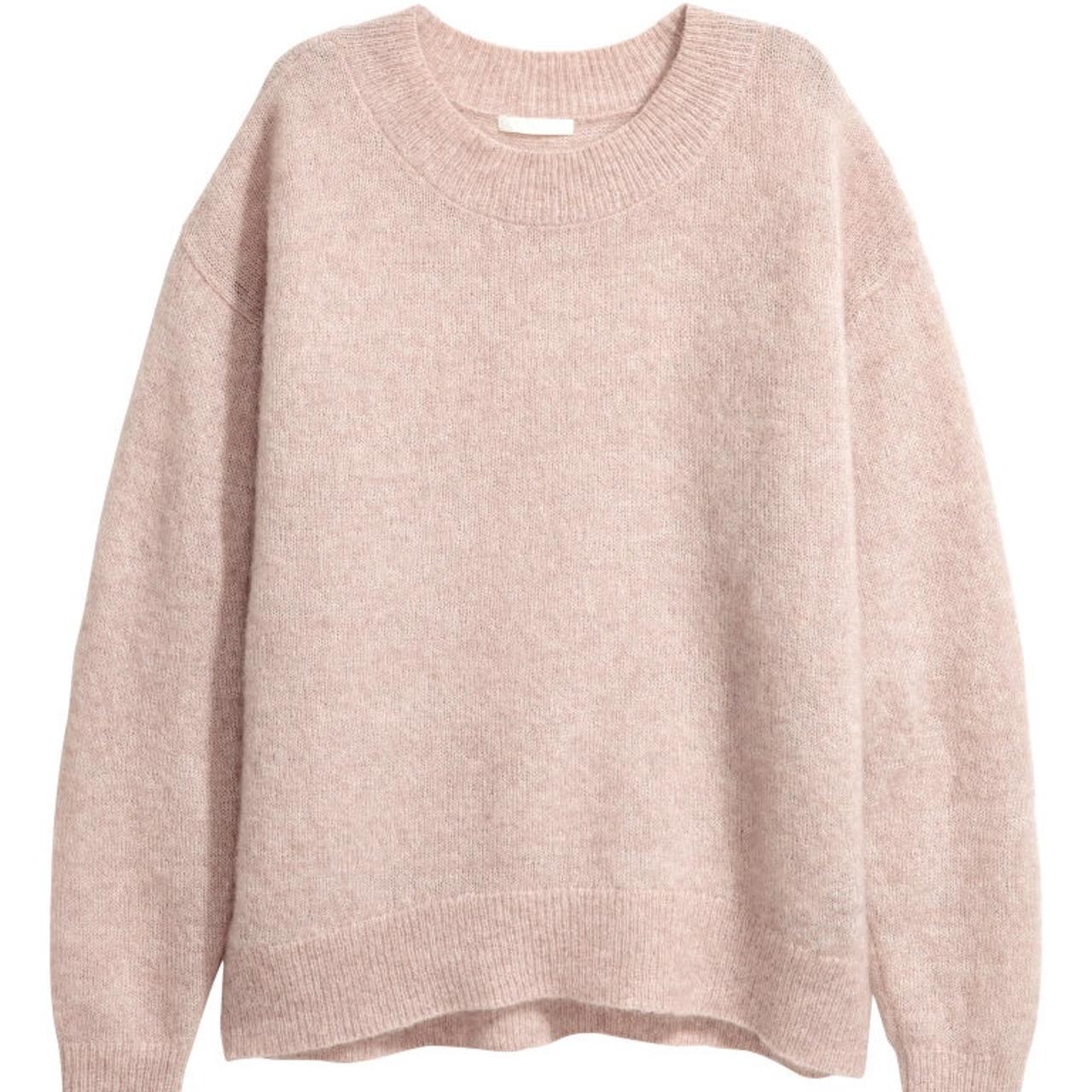 Light pink H&M wool blend jumper 💅🏻 UK size small |... - Depop